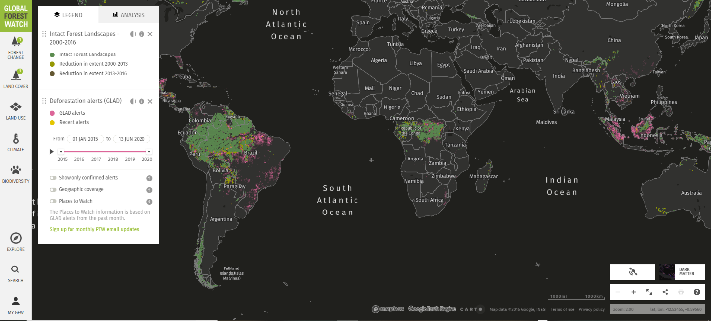 Select and Customize the Basemap | Help Center | GFW