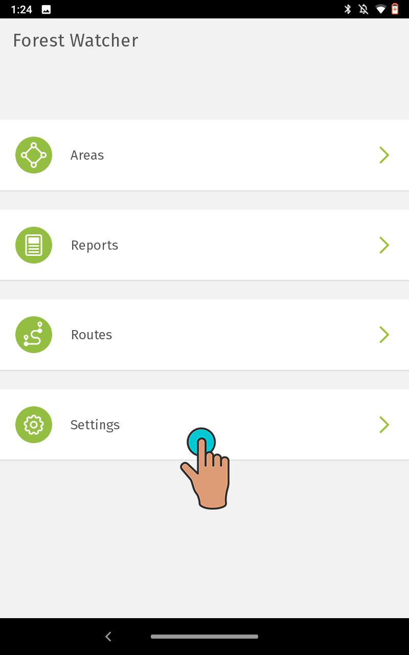 Tap “Settings” to access the available app settings.