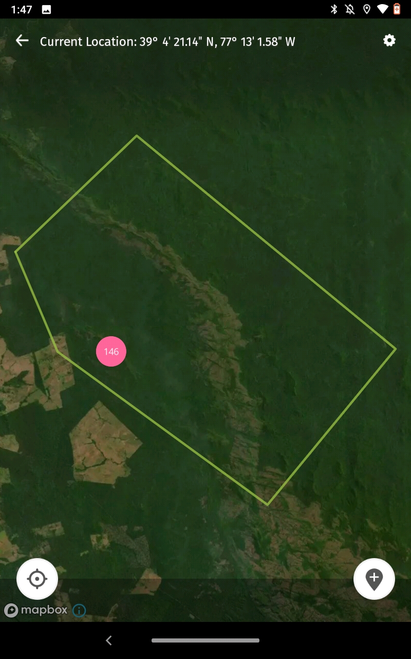 Access your area of interest on the map.