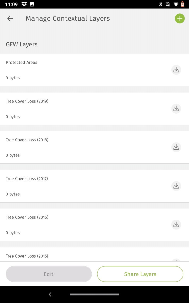 Tap “Manage Contextual Layers” to download, share and upload contextual ...