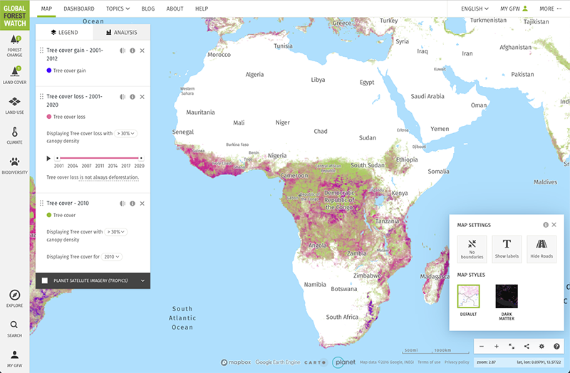 Settings and styles can be accessed at the bottom right corner of the ...