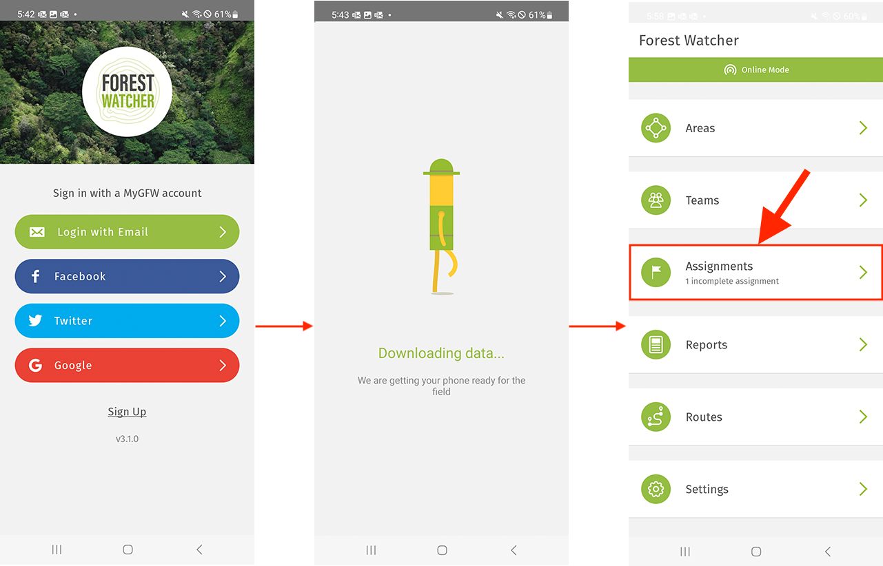 Complete an assignment in Forest Watcher mobile | Help Center | Global Forest Watch