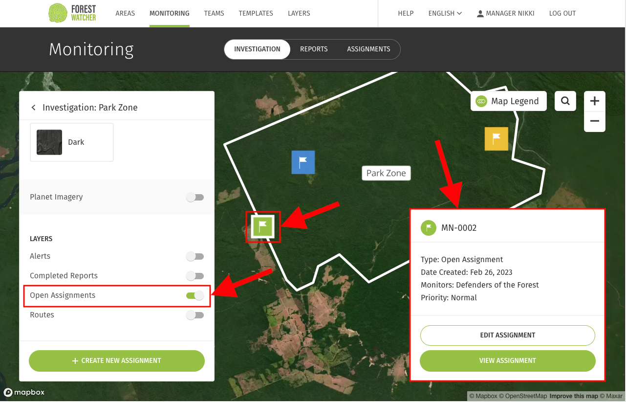 View the status of all assignments