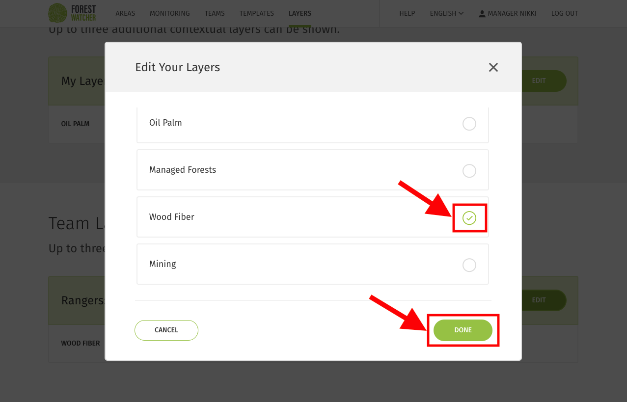 Understand how team members view contextual layers