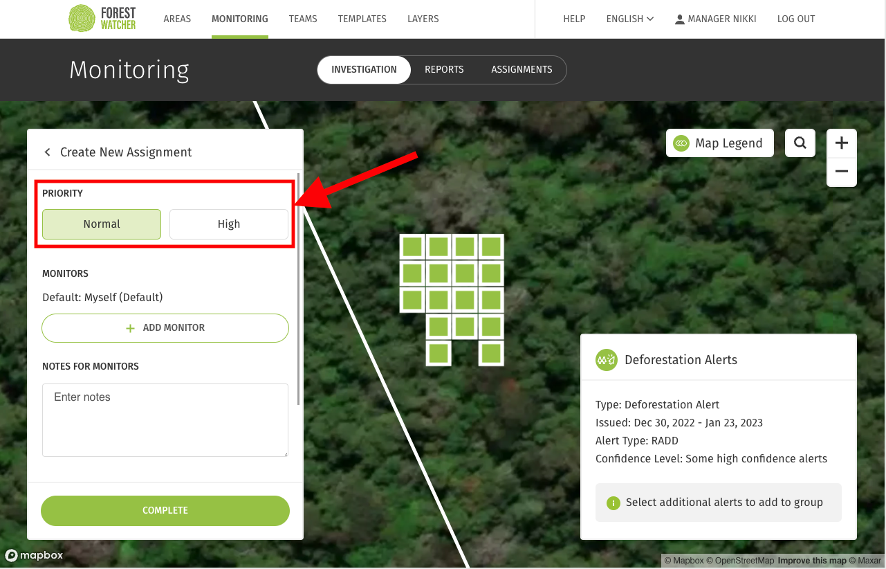Select which individuals and/or teams will receive the assignment