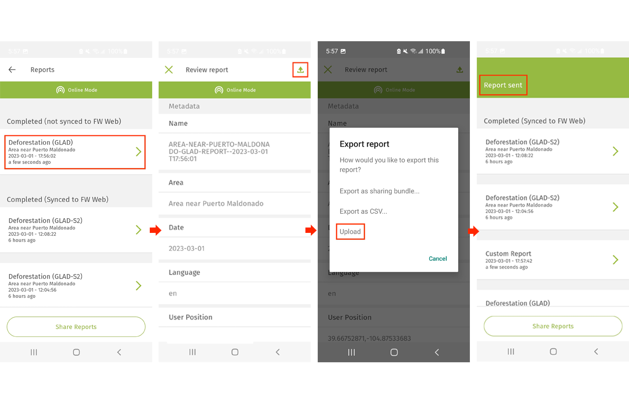 View reports on Forest Watcher Web | Help Center | Global Forest Watch