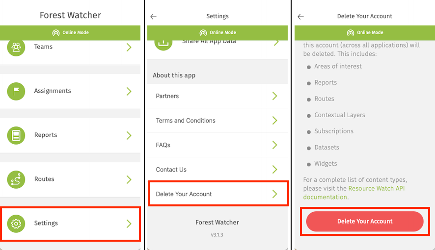 Please be aware, your Forest Watcher account is shared across many World Resources Institute ...
